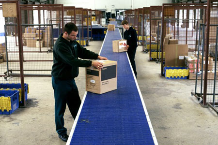 Scanbelt - Modular Plastic Conveyor Belts - S.50-808 sorting of parcels